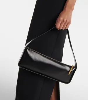 Khaite Lori Leather Shoulder Bag - Black
