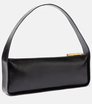 Khaite Lori Leather Shoulder Bag - Black