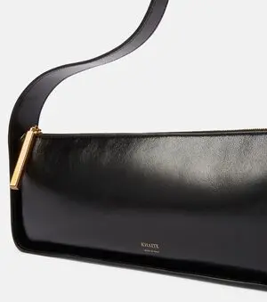 Khaite Lori Leather Shoulder Bag - Black