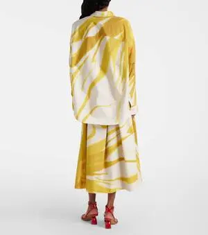 Dries Van Noten Printed Cotton Shirt - Yellow