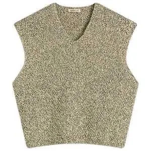 Auralee Cotton Cashmere Cord Knit Vest