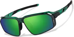 Zenni Wrap-Around Full Rim Frame Green