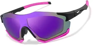 Zenni Wrap-Around Full Rim Frame Purple And Black