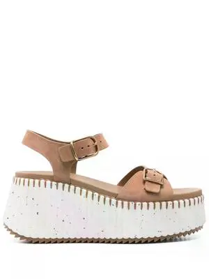 Chloé 70mm Nama Sandals - Brown
