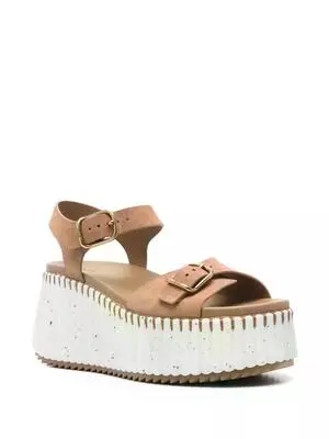Chloé 70mm Nama Sandals - Brown