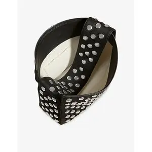 Khaite Elena Stud-embellished Pebbled-leather Shoulder Bag