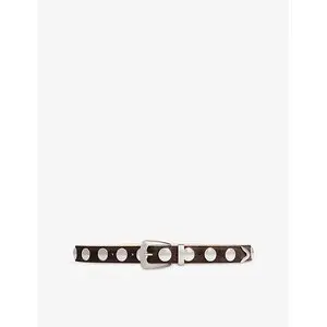 Khaite Benny Studded Suede Belt