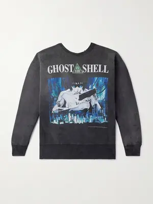 SAINT MXXXXXX Ghost In The Shell Printed Sweatshirt - Black
