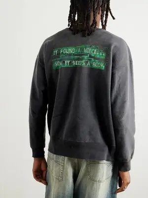 SAINT MXXXXXX Ghost In The Shell Printed Sweatshirt - Black
