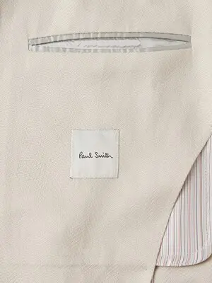 Paul Smith Double-breasted Herringbone Linen And Cotton-blend Blazer