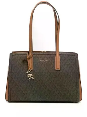 Michael Kors Logo Print Tote - Brown
