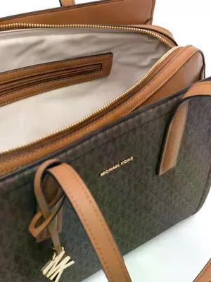 Michael Kors Logo Print Tote - Brown