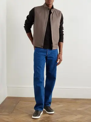 Zegna Slim-fit Shell Gilet - Brown