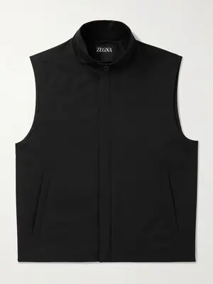 Zegna Slim-fit Shell Gilet - Black