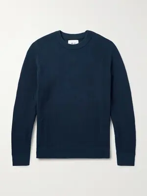 Nn07 Kevin 6600 Ribbed Organic Cotton Sweater - Blue