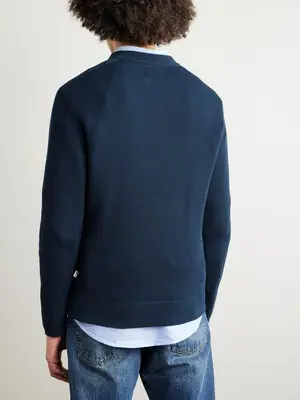 Nn07 Kevin 6600 Ribbed Organic Cotton Sweater - Blue