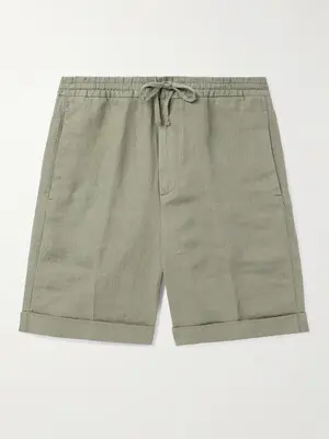 Canali Straight-leg Linen Drawstring Shorts