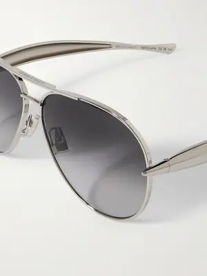 Bottega Veneta Sardine Aviator-style Sunglasses - Gray