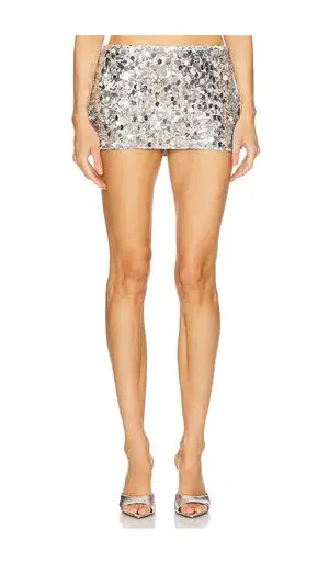 LOBA Cher Mini Skort In Sequined Fabric