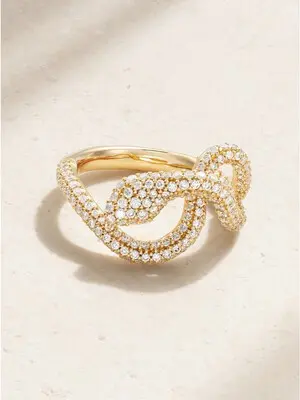 OLE LYNGGAARD COPENHAGEN Snakes Small Diamond Ring - Gold