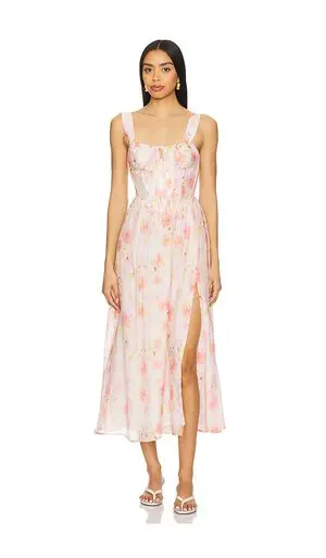 Bardot Esra Printed Midi Dress - Blush