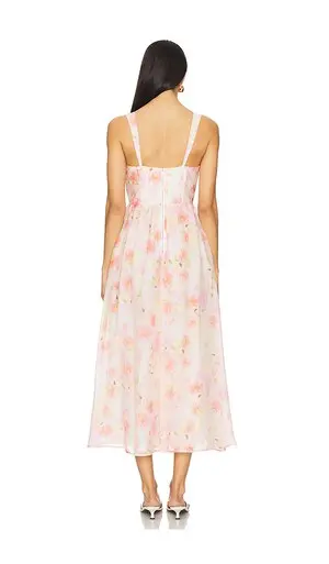 Bardot Esra Printed Midi Dress - Blush