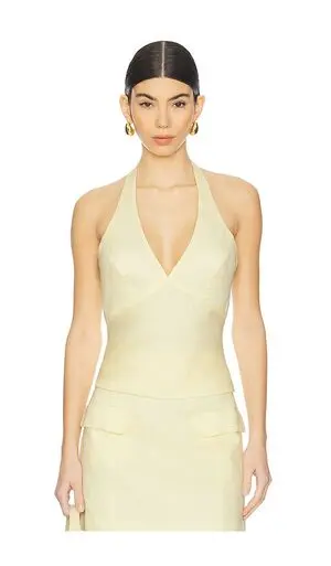 Bardot Paola Halter Linen Top