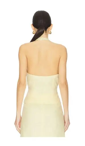 Bardot Paola Halter Linen Top