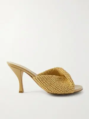 Bottega Veneta Blink Raffia Mules