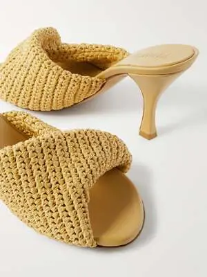Bottega Veneta Blink Raffia Mules