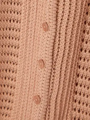 Chloé Ruffled Crocheted Cotton Cardigan