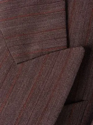 Bottega Veneta Striped Wool-blend Twill Blazer - Brown