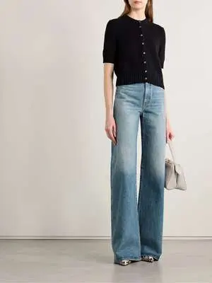 Khaite Dane High-rise Wide-leg Jeans - Blue