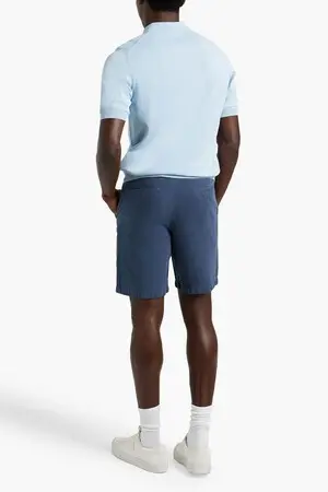 Boglioli Cotton And Linen-blend Shorts - Navy
