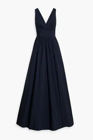 Marchesa Draped Taffeta Gown