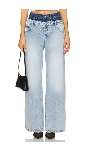 Double Waistband Jeans for Women 