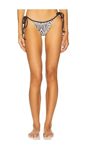 Frankies Bikinis Mackenzie Bikini Bottom Zebra Print