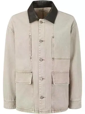 STUDIO TOMBOY Contrast-collar Jacket - Neutrals