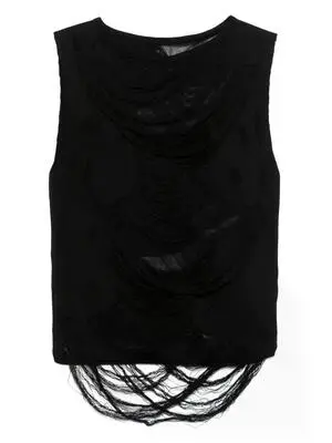 MAISON MARGIELA Distressed Tank Top - Black