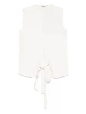 P.a.r.o.s.h Tie-detailed Blouse - White