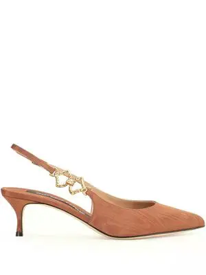 SERGIO ROSSI 50mm Sea Scale Slingback Pumps