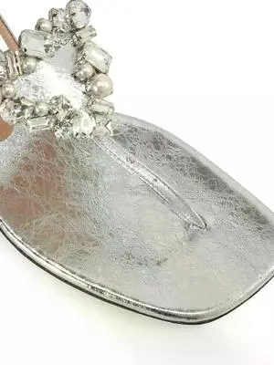 SERGIO ROSSI Godiva Precious Sandals - Silver