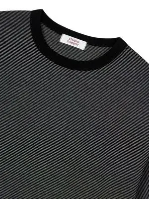 STUDIO TOMBOY Striped Round-neck T-shirt - Black