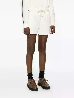 Moncler Knitted-trim Track Shorts - Neutrals