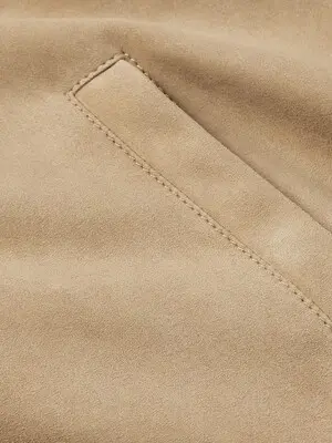 Loro Piana Suede Zip-up Bomber Jacket