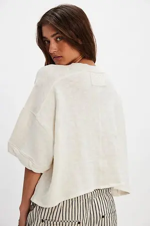 Free People We The Free Flashback Cardi Tee - Tofu