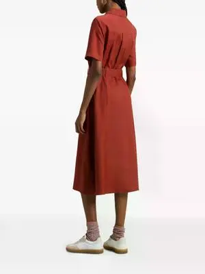 Woolrich Short-sleeved Midi Shirt Dress - Orange