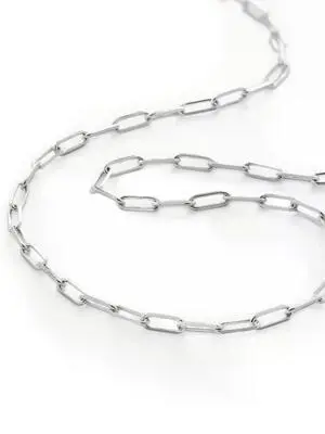 Monica Vinader 14kt White Gold Paperclip Chain Necklace