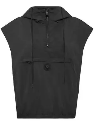 PLEIN SPORT Hooded Half-zip Vest