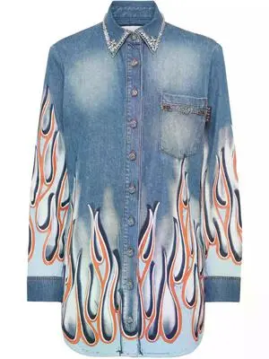 Philipp Plein Flame Racing Shirt